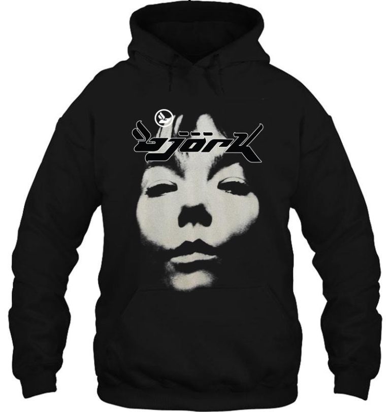 Bjork Homogenic Vintage Face Logo (Black / White) T-Shirt