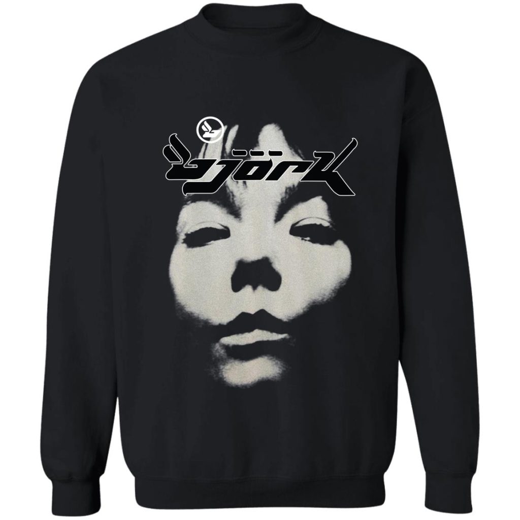 Bjork Homogenic Vintage Face Logo (Black / White) T-Shirt